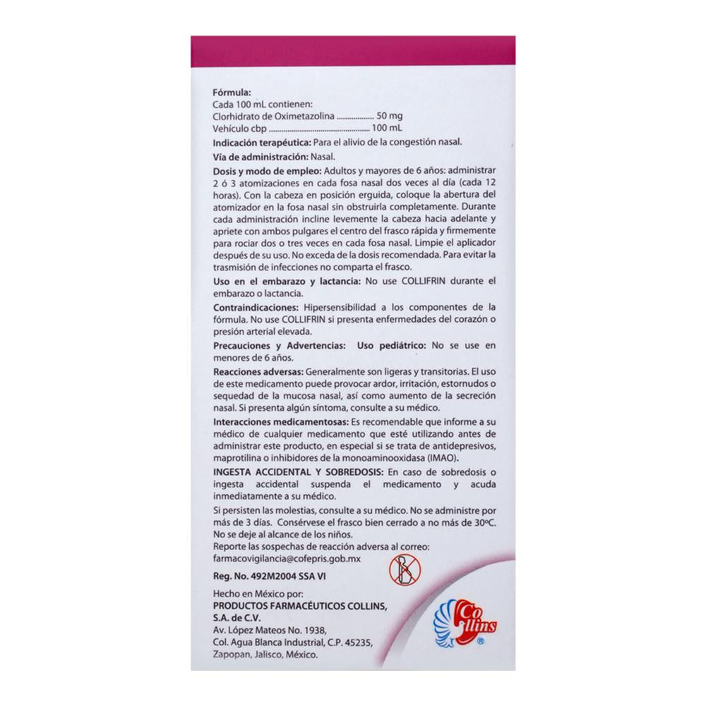 Collifrin Oximetazolina Adulto Solucion 0.05% Frasco C/20 Ml ...